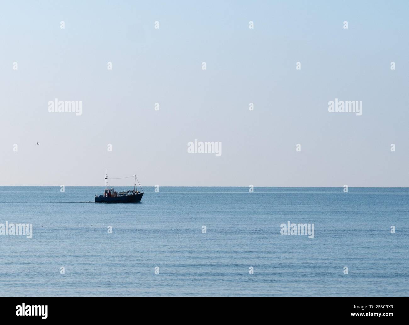 Fishing boat offshore the south coast of England, UK Stock Photo - Alamy