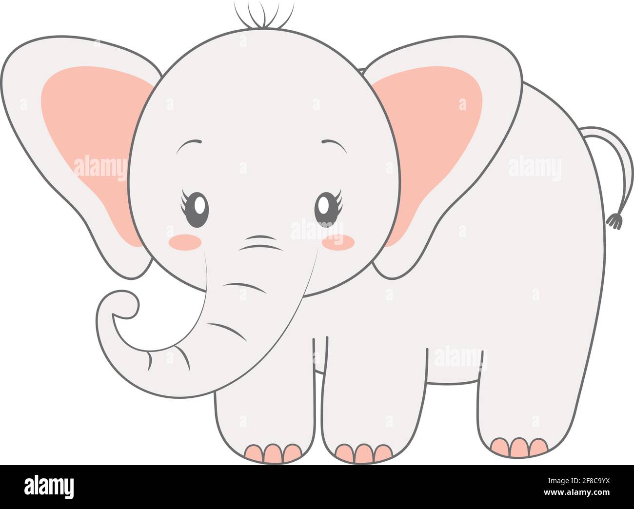 baby elephant illustration Stock Vector Image & Art - Alamy