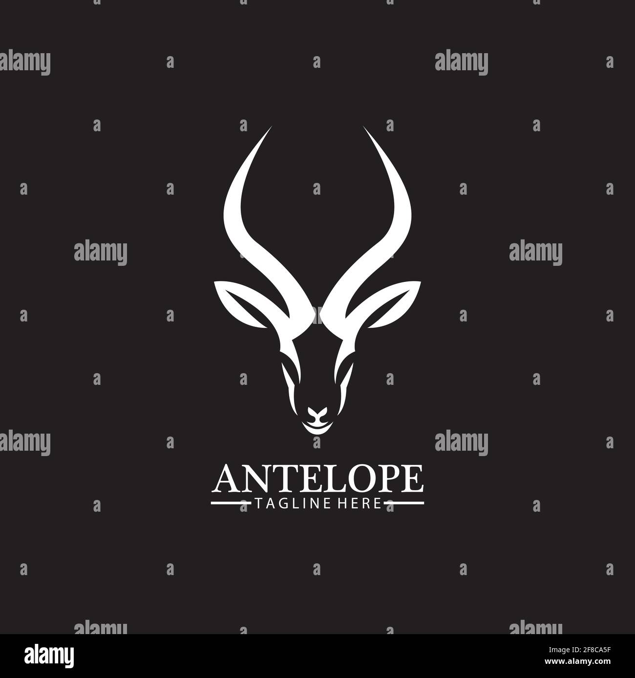 Antelope head logo vector icon illustration design template Stock ...