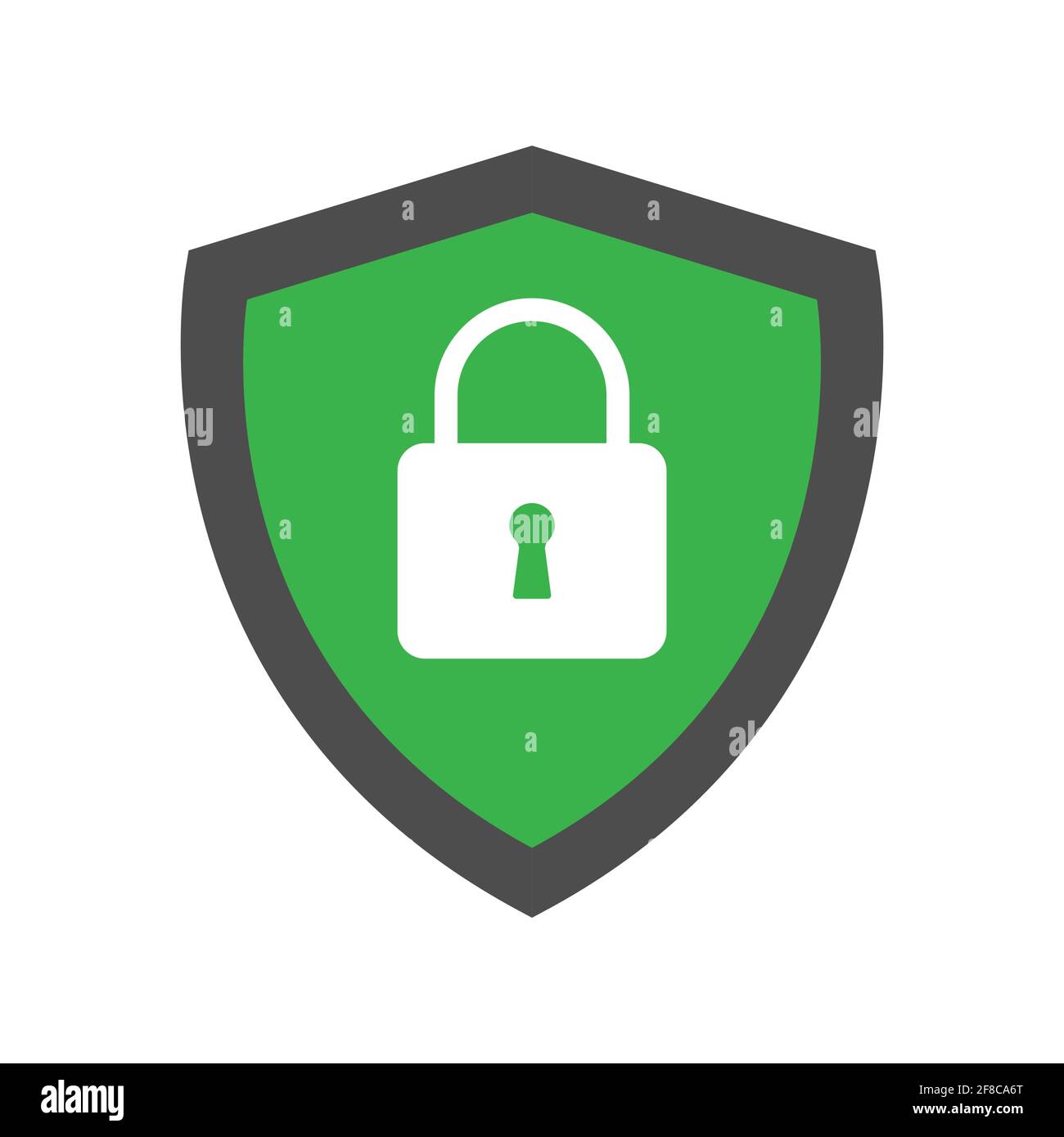 Lock and shield icon, vector illustration, security symbol. Guard safe ...