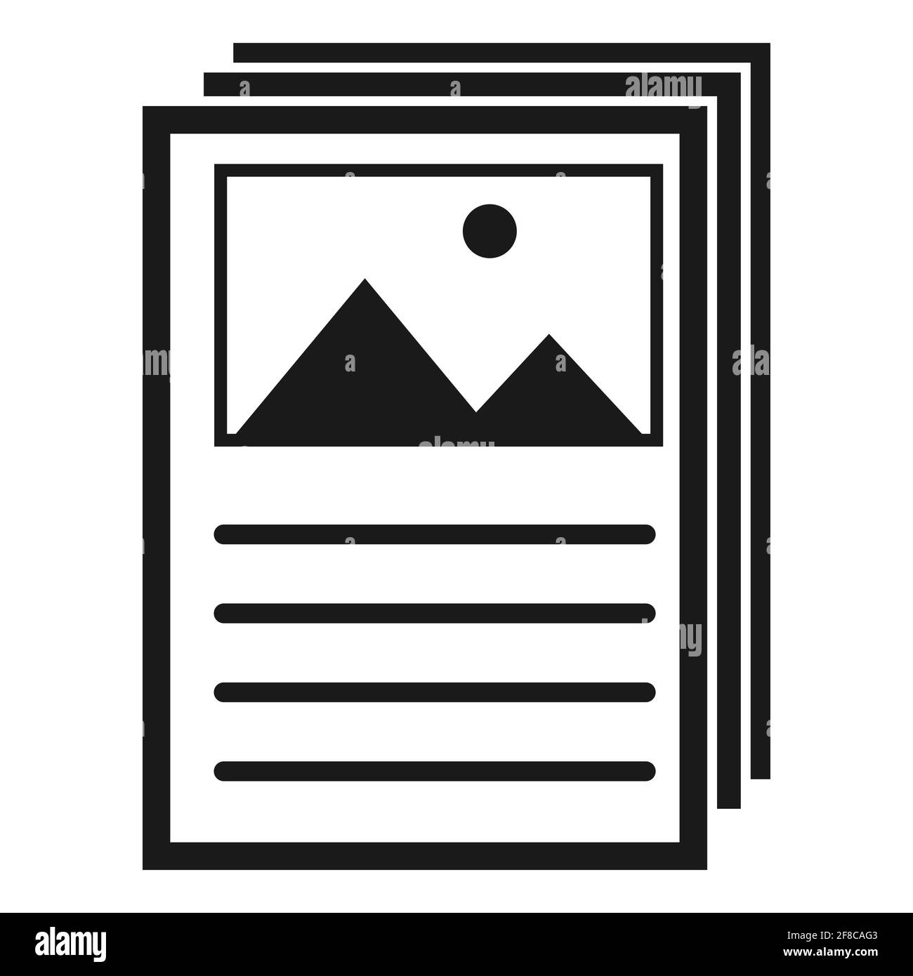 Flyer, brochure modern symbol. Vector icon isolated on white background ...