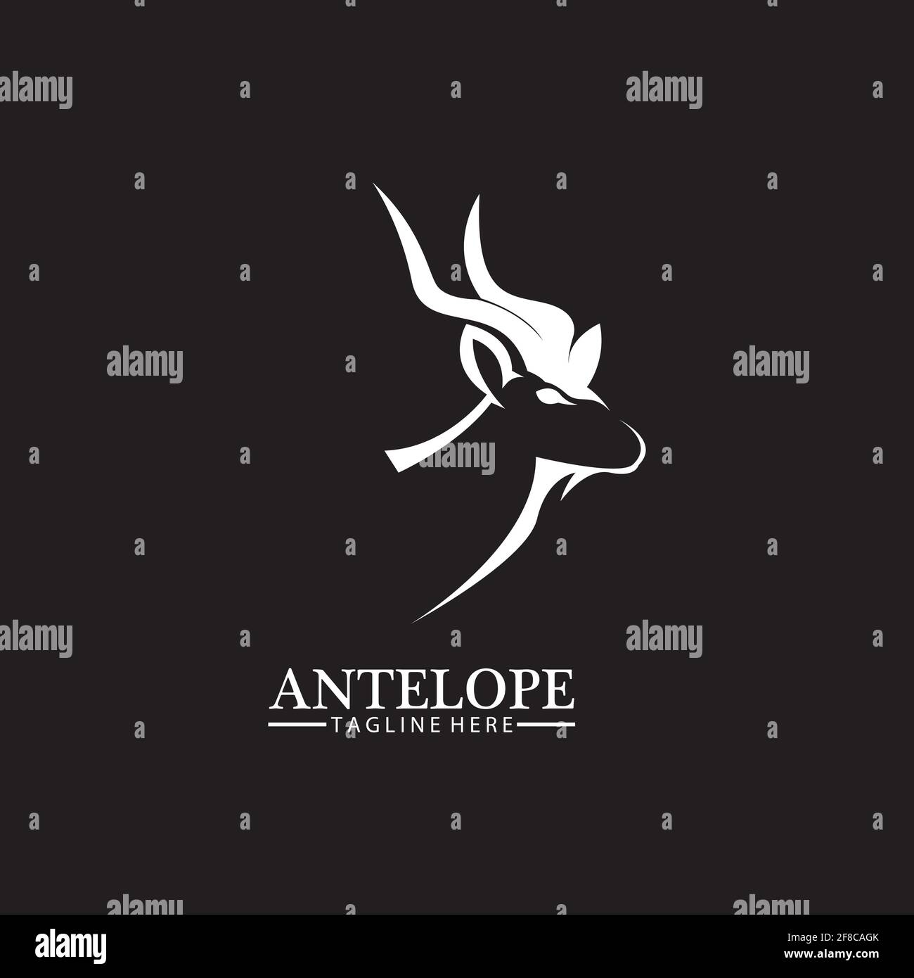 Antelope head logo vector icon illustration design template Stock ...