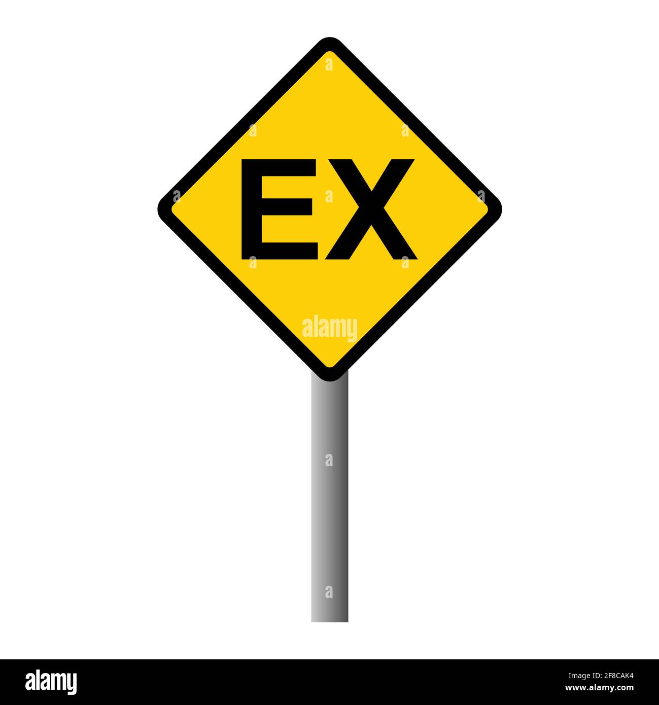 Explosive EX icon, danger symbol isolated on white background. Vector ...