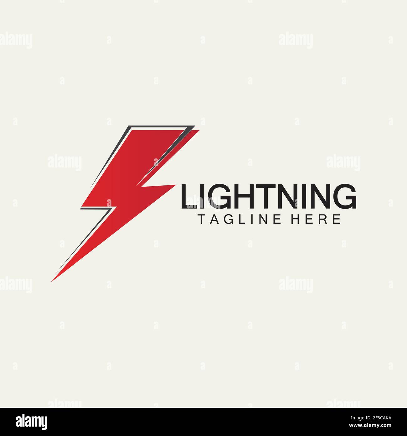 lightning thunder bolt electricity logo design template Stock Vector ...