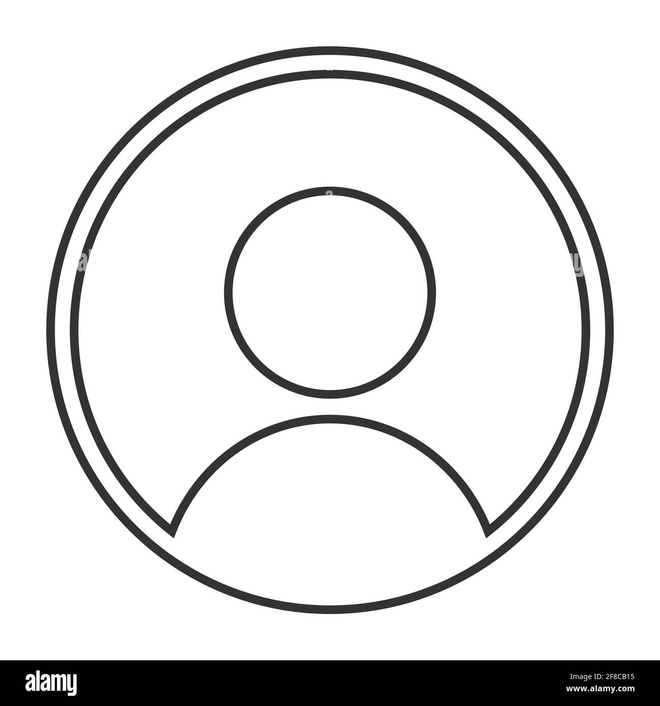 Man icon profile member user. Perconal symbol vector on white isolated ...