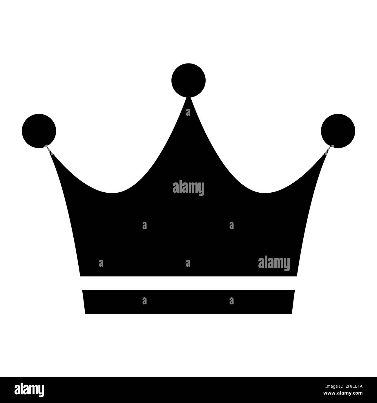 Crown flat vector icon isolated on white background. King sign ...