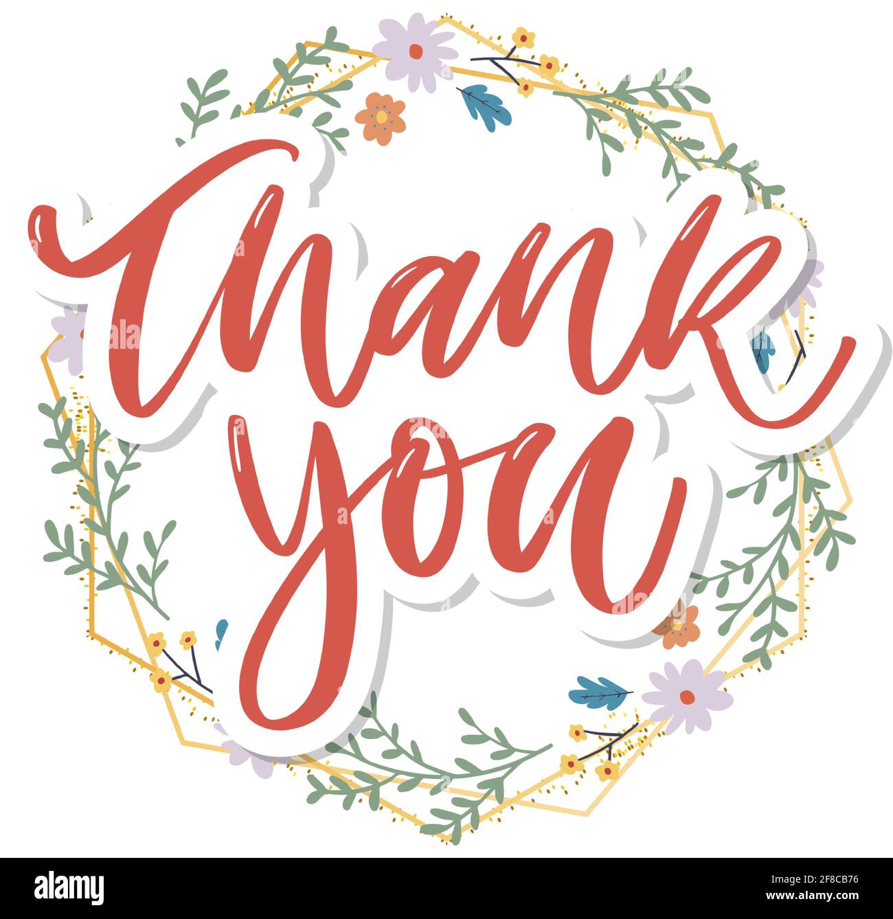 Cute Thank You Script Card Stock Vector Image & Art - Alamy