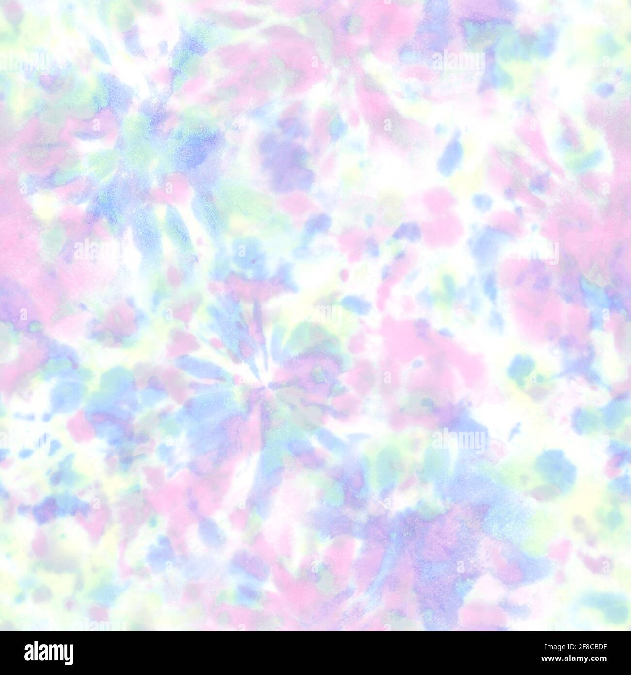 Tie dye shibori seamless pattern. Watercolor hand drawn pastel colors ...