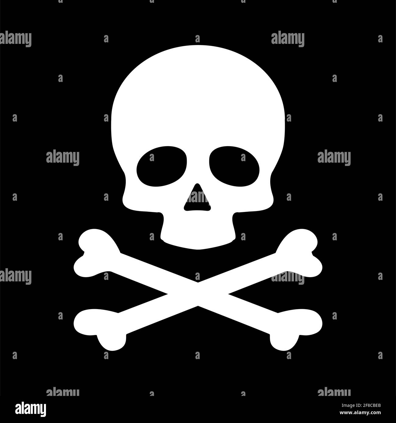 Skull crossbones outline hi-res stock photography and images - Alamy