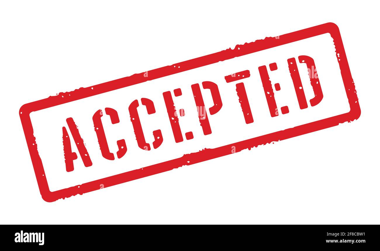 accepted grunge rectangular rubber stamp vector Stock Vector Image ...
