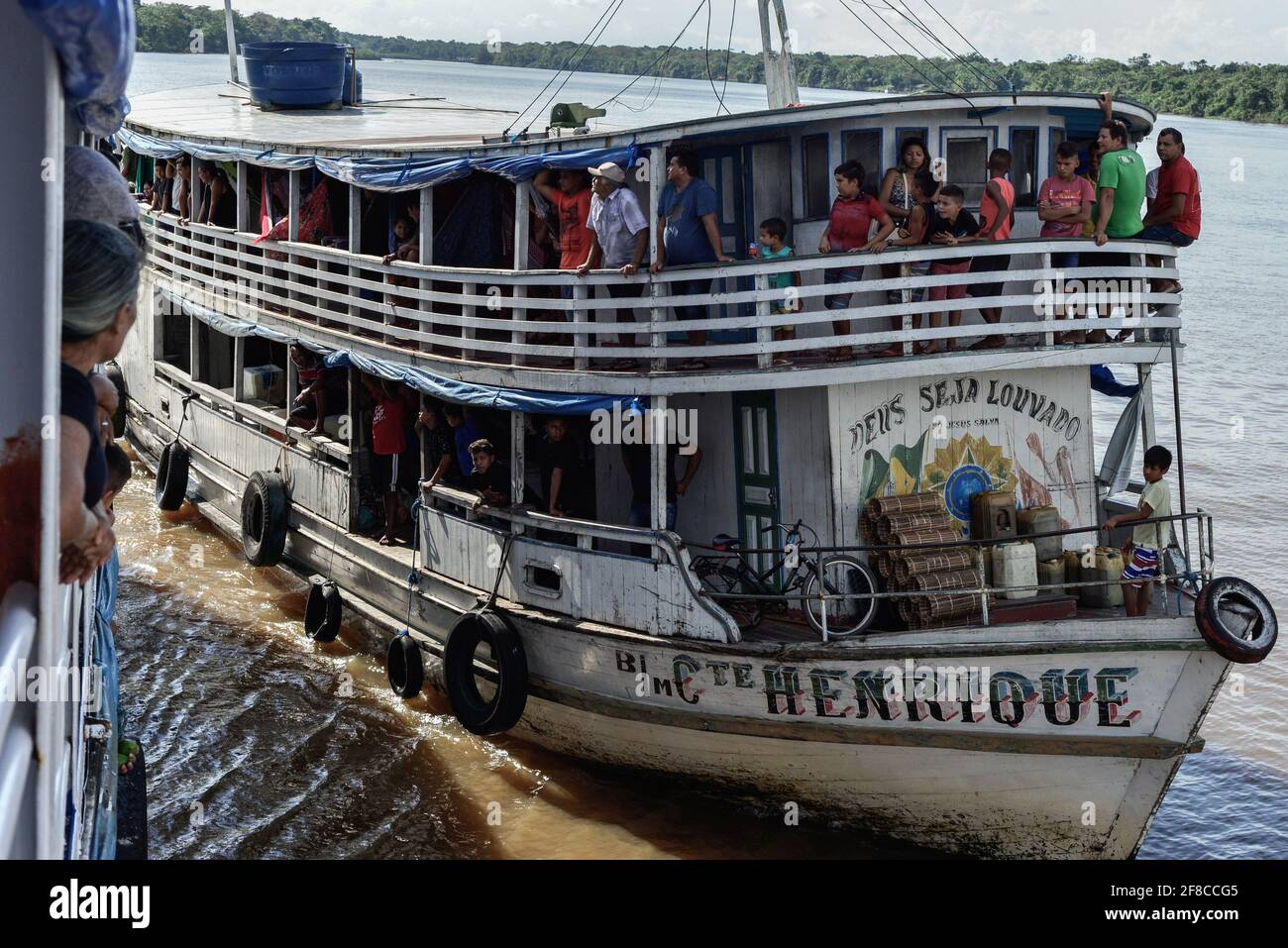 Boat at the Amazon River, Brazil Stock Photo - Alamy