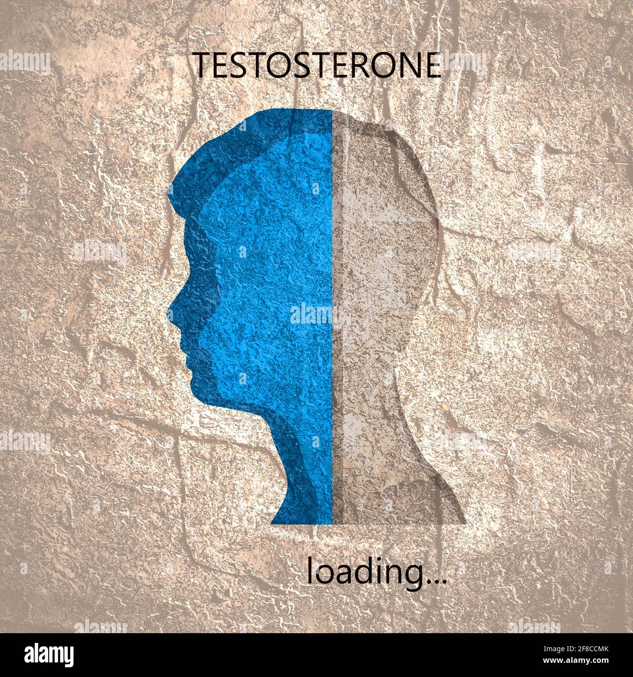 Hormone testosterone level measuring scale. Health care concept ...