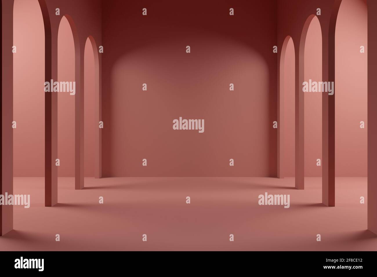 Geometric abstract background with arches. 3d rendering Stock Photo - Alamy