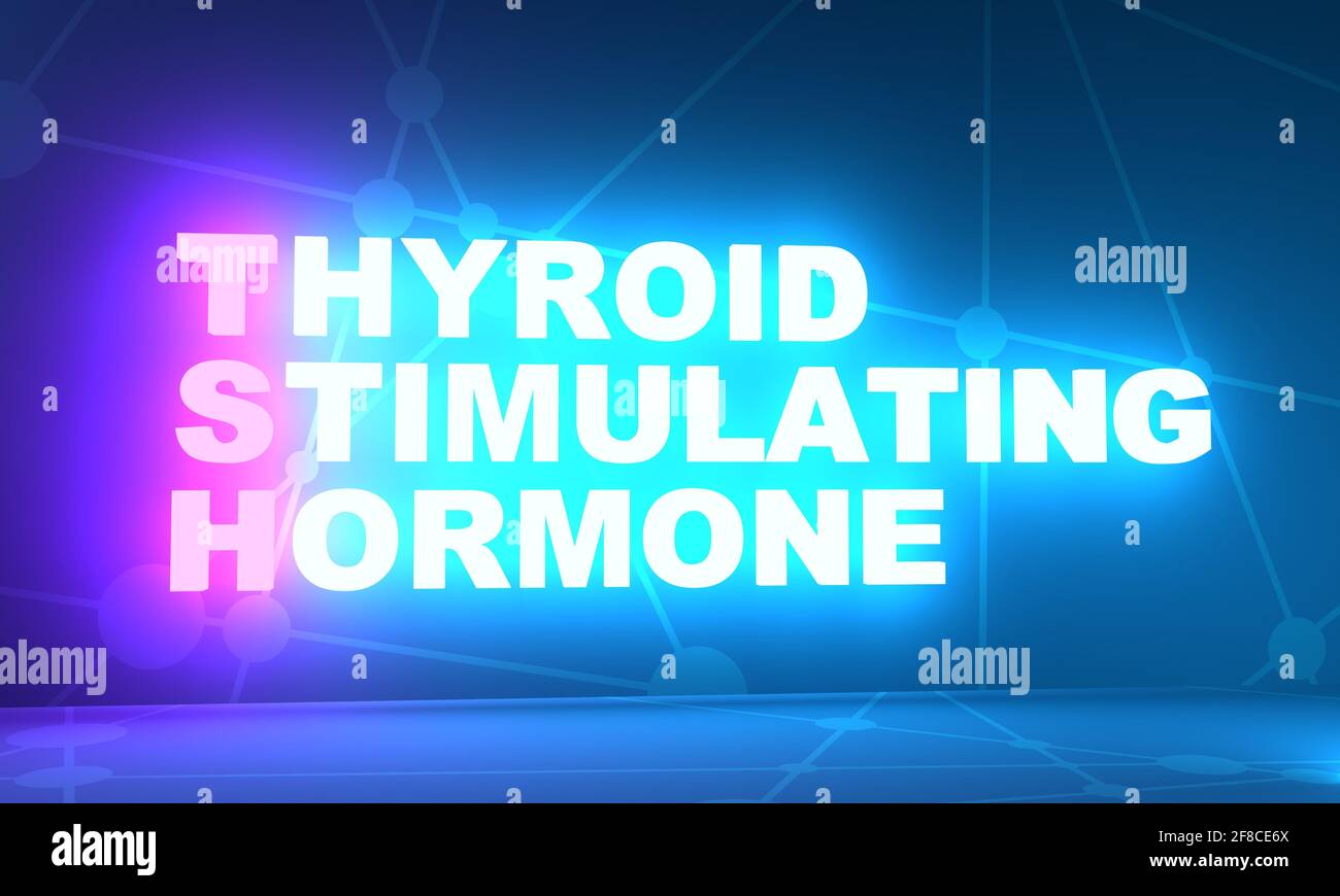 TSH - Thyroid stimulating hormone acronym. Medical concept background ...