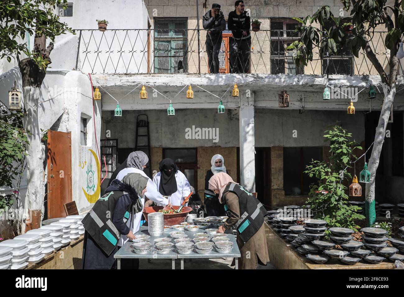 Idlib, Syria. 13th Apr, 2021. A group of women consisting of widows ...