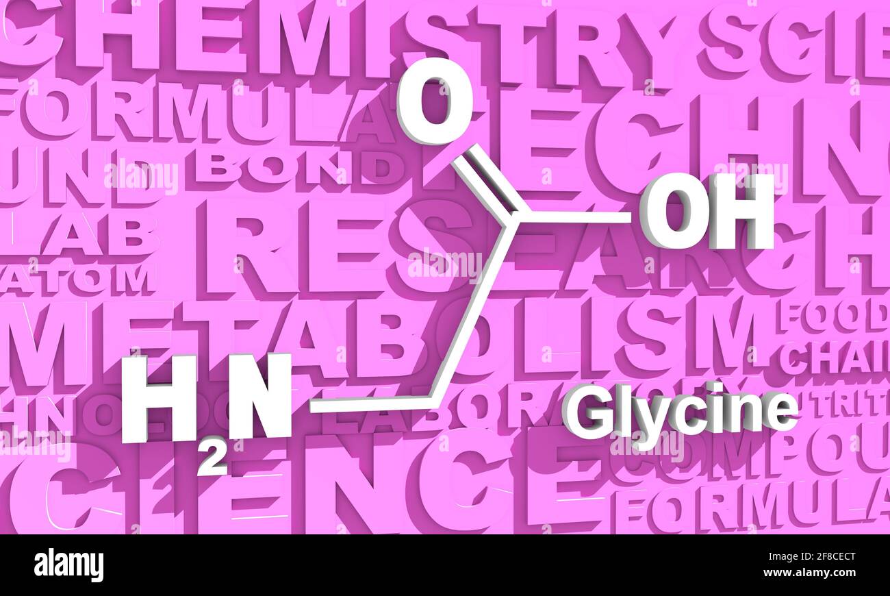 Glycine - main amino acid and inhibitory neurotransmitter. Chemical ...