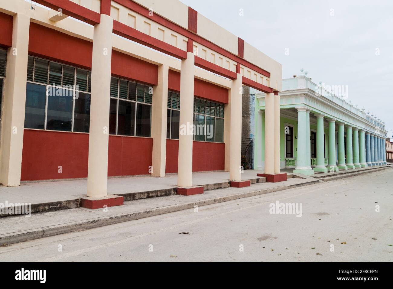 Traditional buildings in Gibara village, Cuba Stock Photo - Alamy