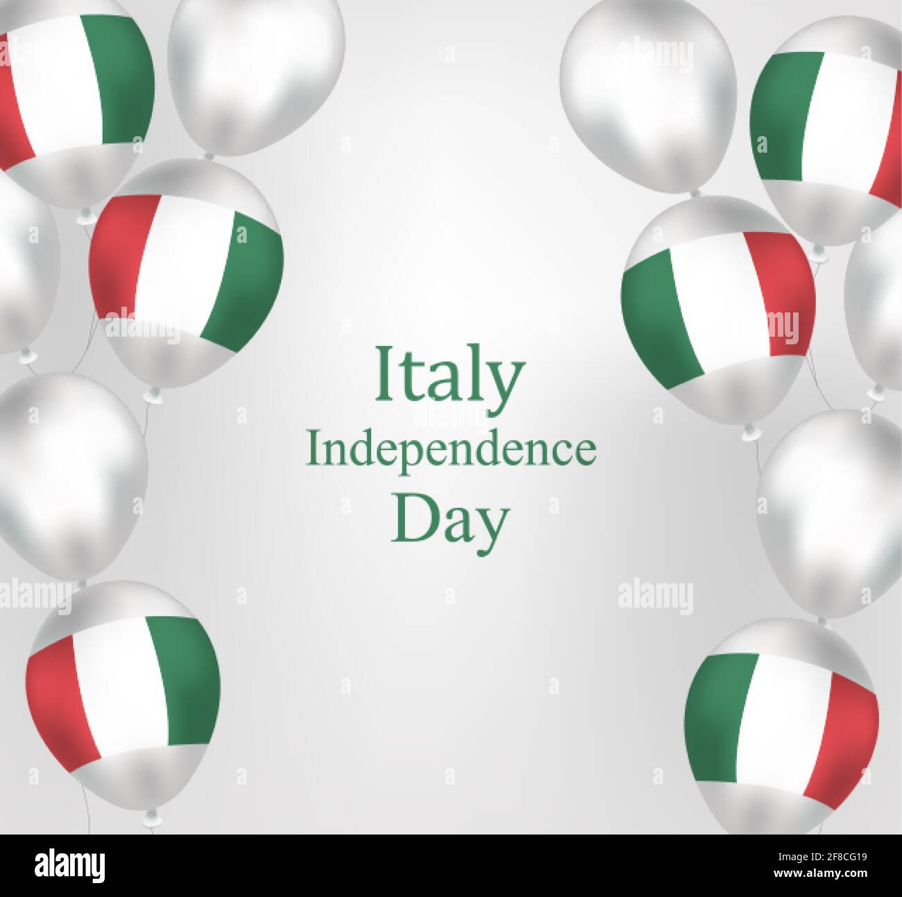 Happy Italy independence day poster, banner with realistic balloons ...