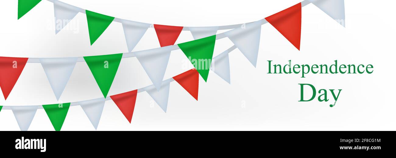 Happy Italy independence day poster, banner with realistic bunting ...
