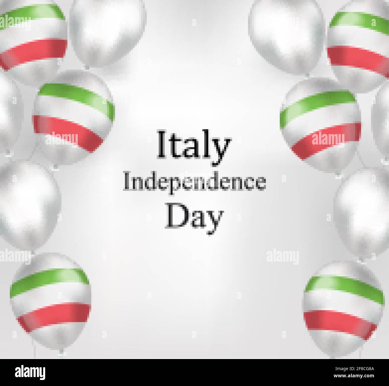 Happy Italy independence day poster, banner with realistic balloons ...