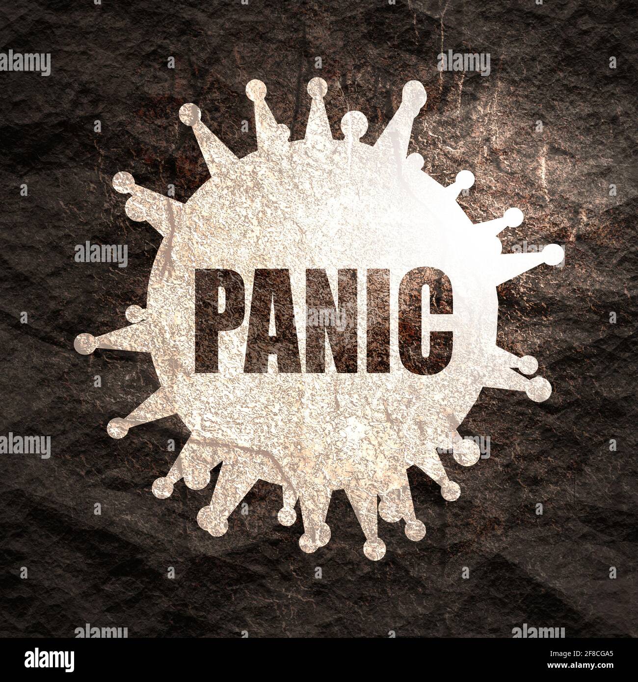 Abstract virus simple silhouette. Pandemic conceptual illustration ...