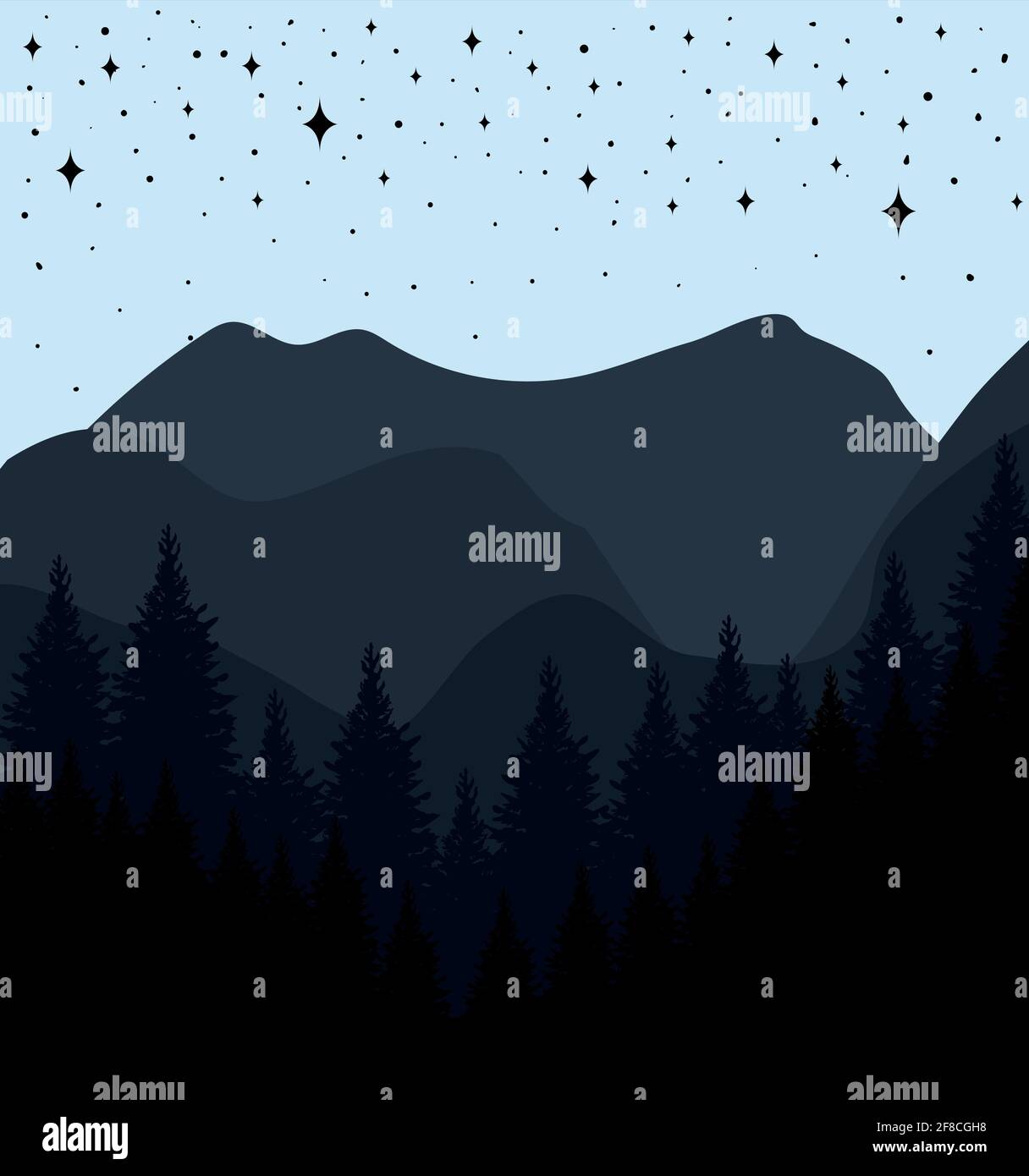star filled landscape Stock Vector Image & Art - Alamy