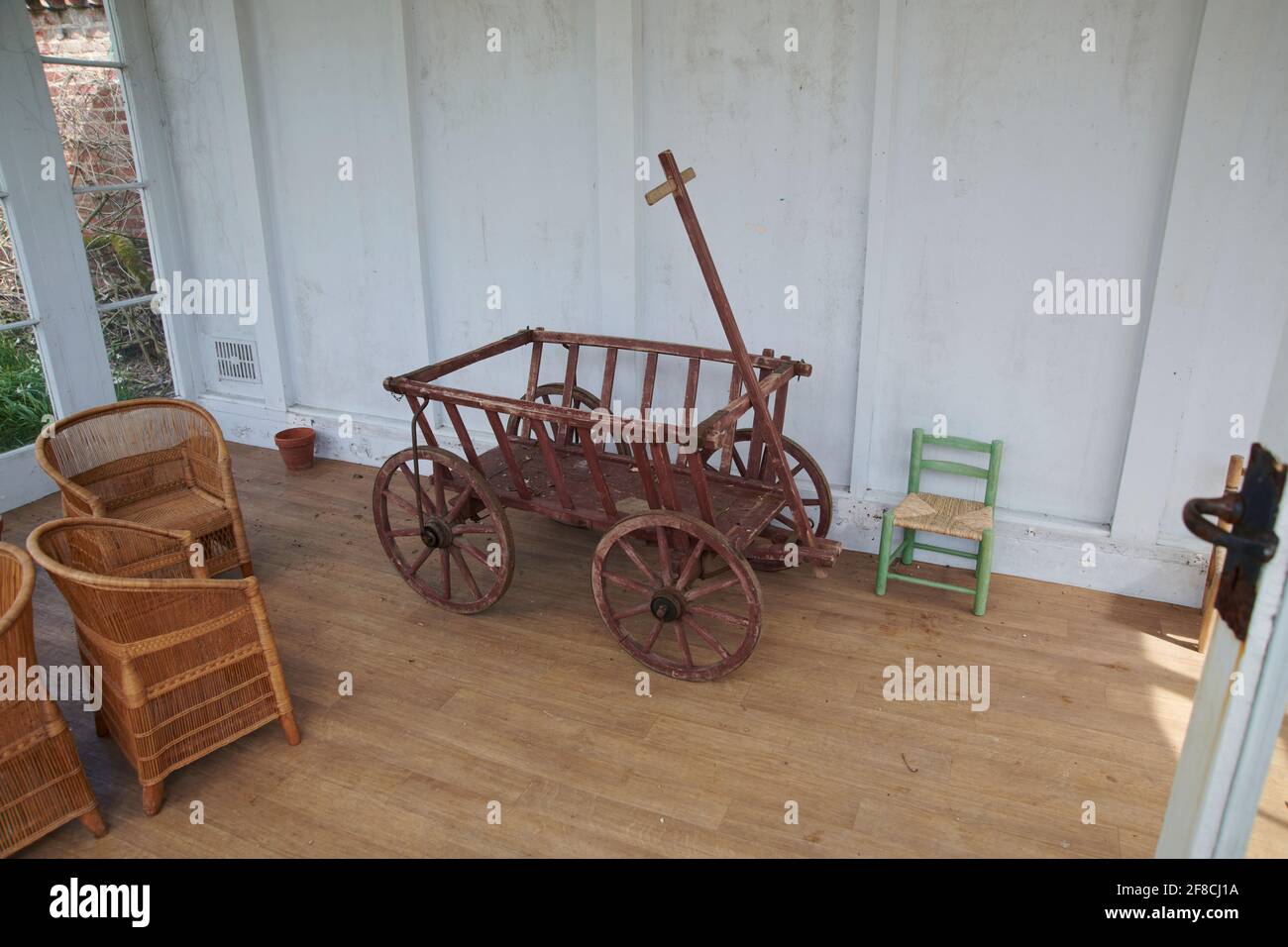 Child’s Edwardian wooden hand cart Stock Photo - Alamy