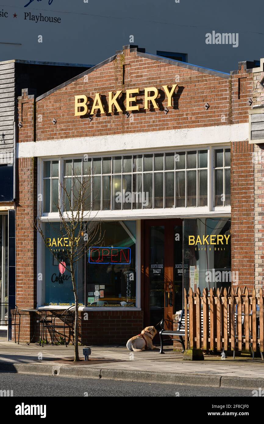 Snoqualmie, WA, USA - April 11, 2021; The brick bakery business in ...