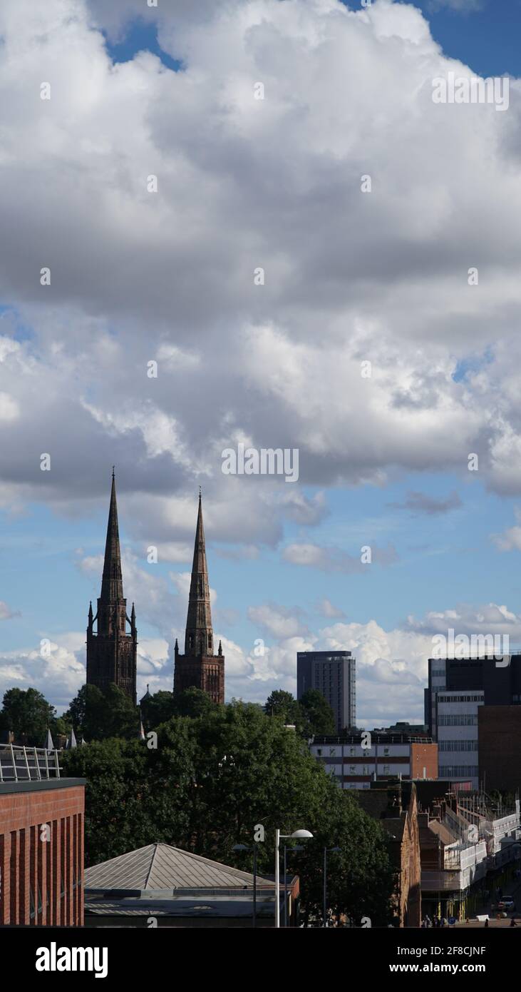 Coventry Cathedral Spires Stock Photo - Alamy