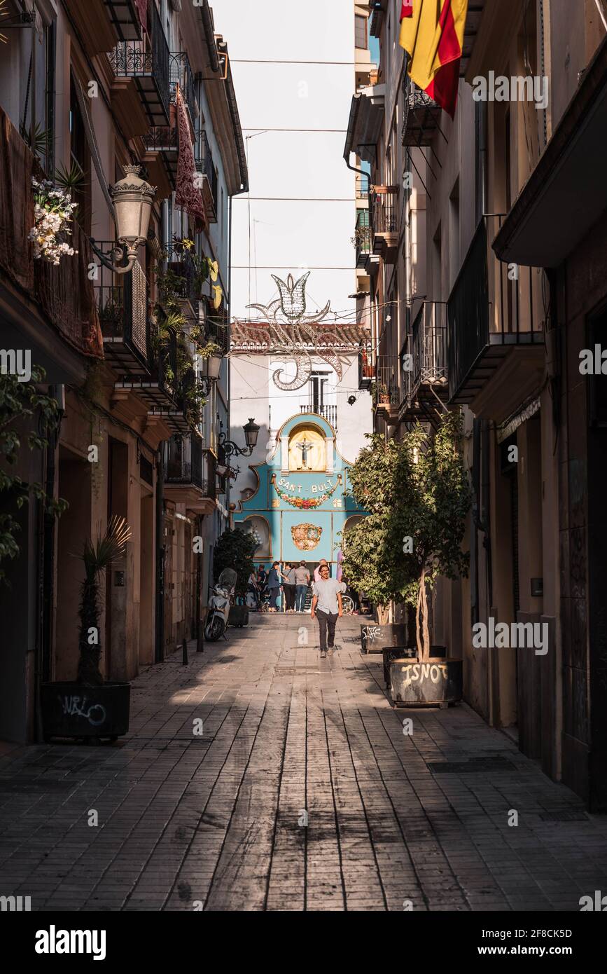 Backstreets in Valencia's Old Town, Valencia, Spain Stock Photo - Alamy