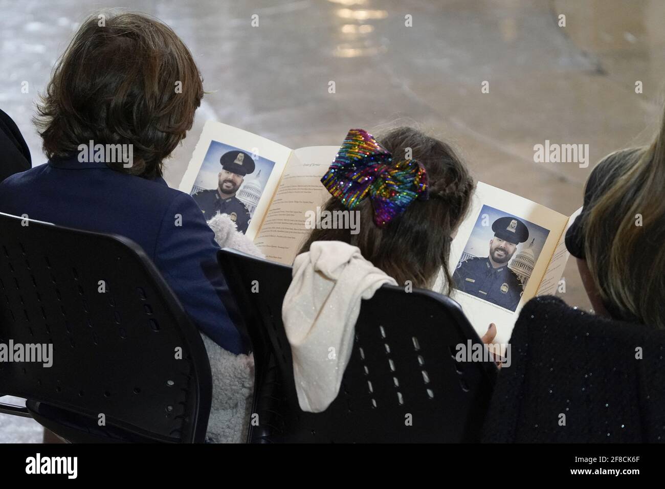 Logan, left, and Abigail, children of U.S. Capitol Police officer ...