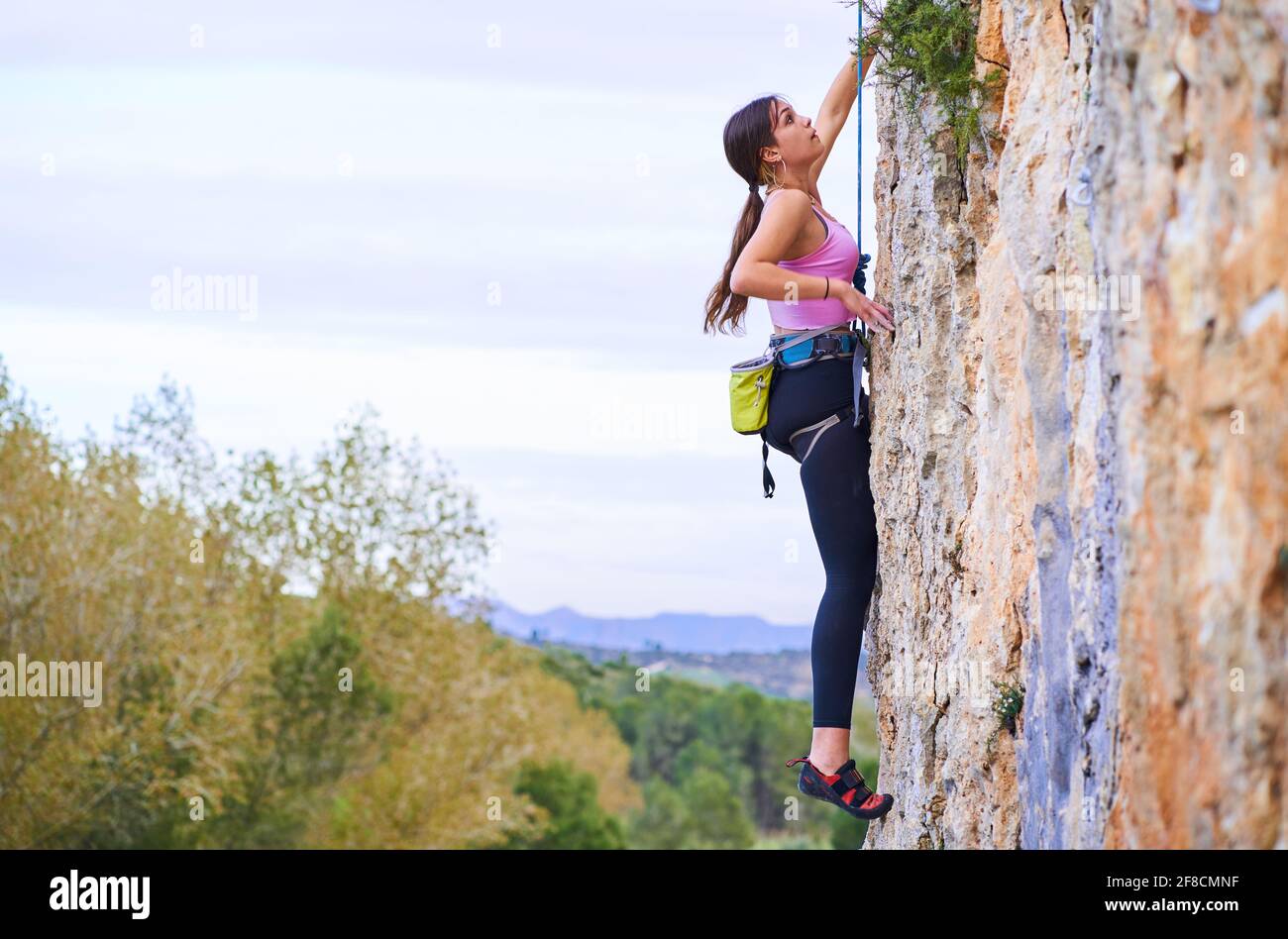 Climbing profile rock hi-res stock photography and images - Alamy