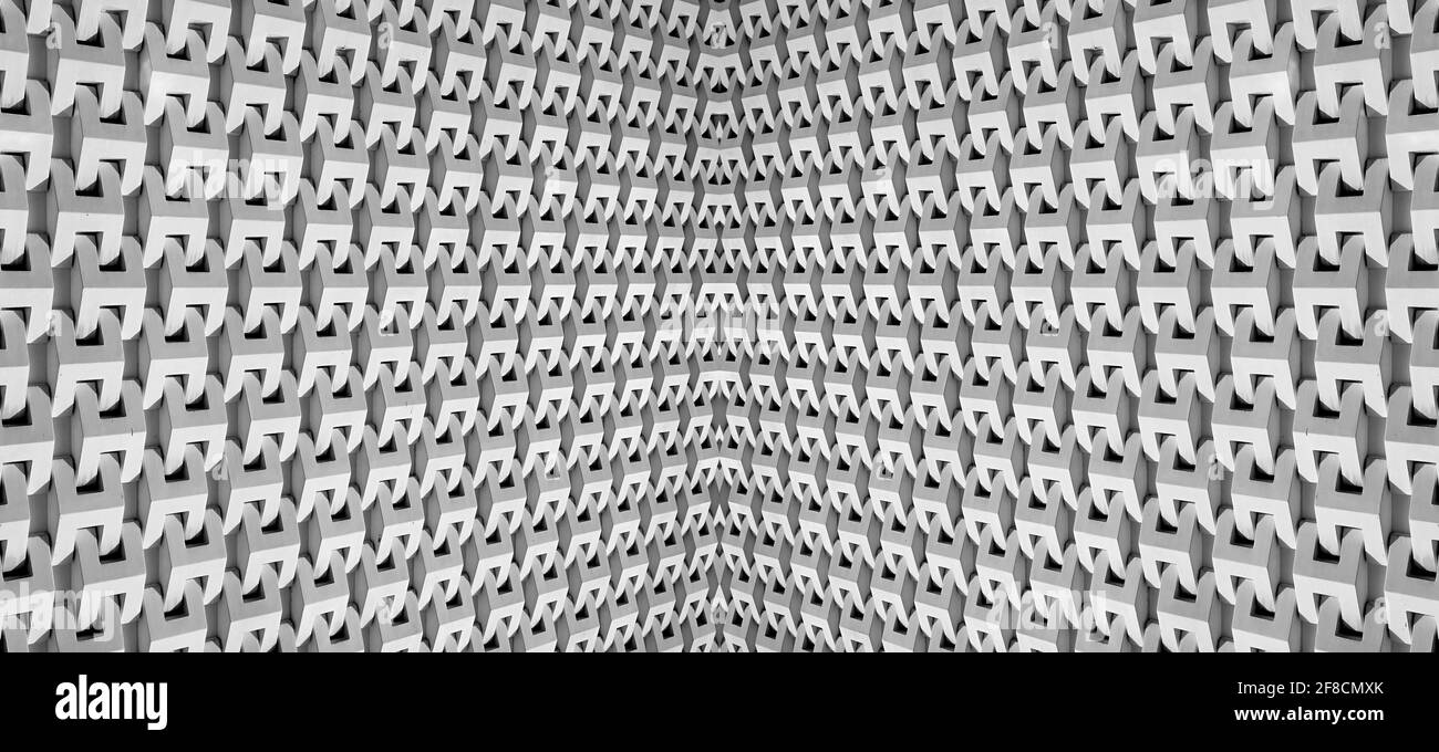 Diminishing Perspective of a Symmetry 3D Architectural lines and Shapes ...