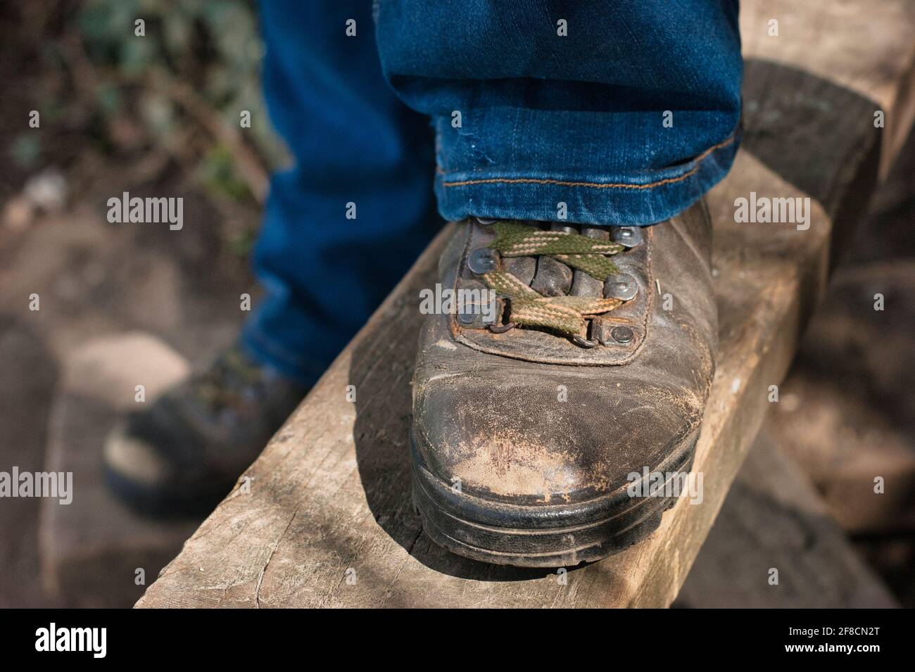 Walker boot on style Stock Photo - Alamy