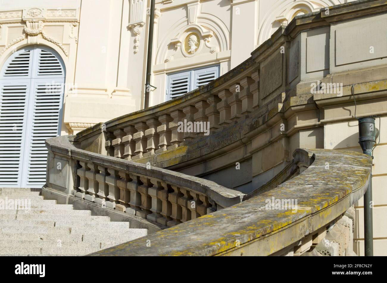 Royal stone stairs in front of Solitute Castle Stock Photo - Alamy