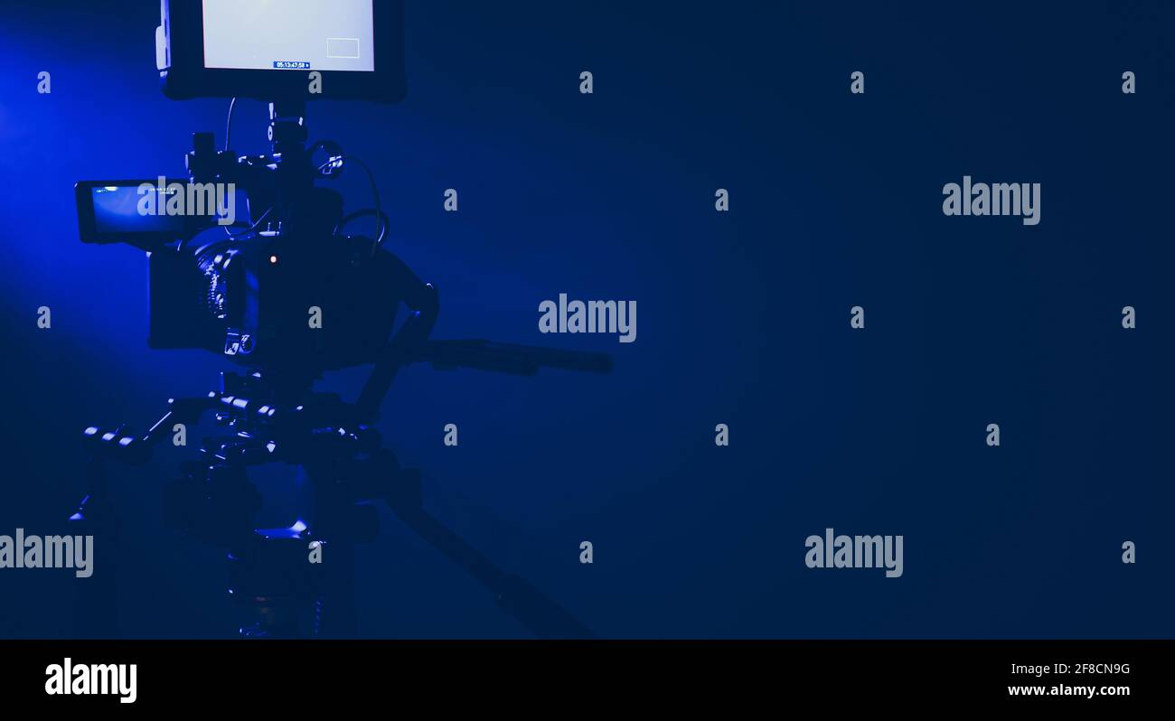 Motion Picture Film Stage Digital Video Camera and Right Side Copy ...