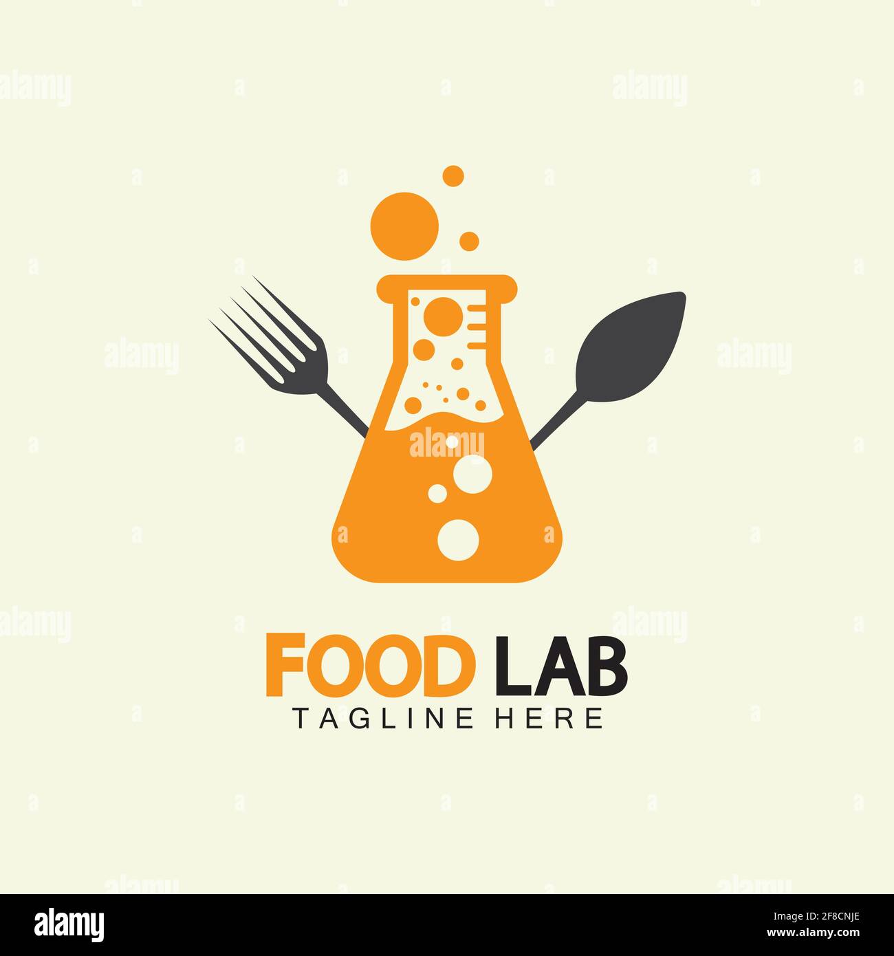 Food Lab logo vector icon illustration design template. lab logo.Lab ...