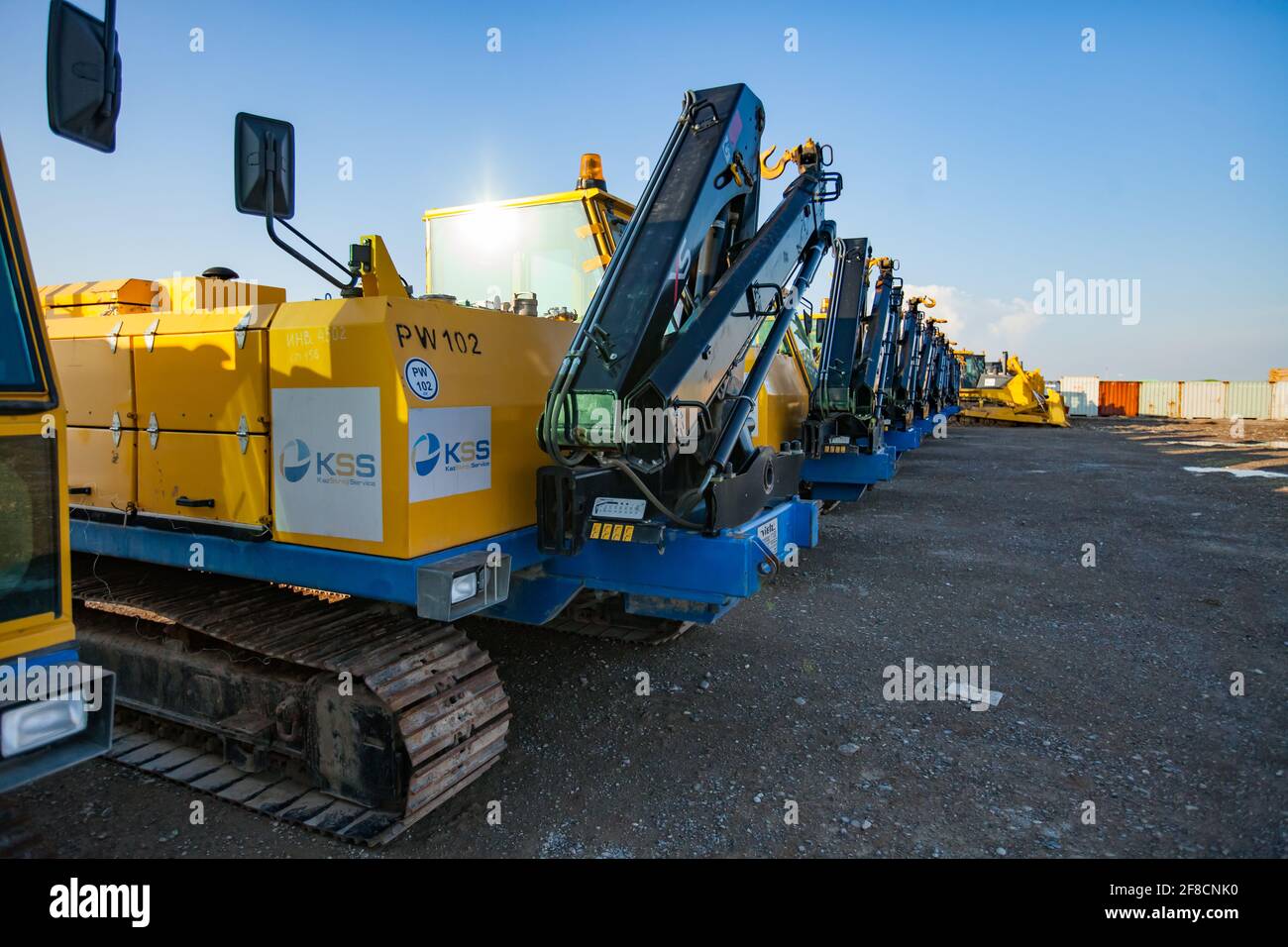 Construction machinery parking hi-res stock photography and images - Alamy