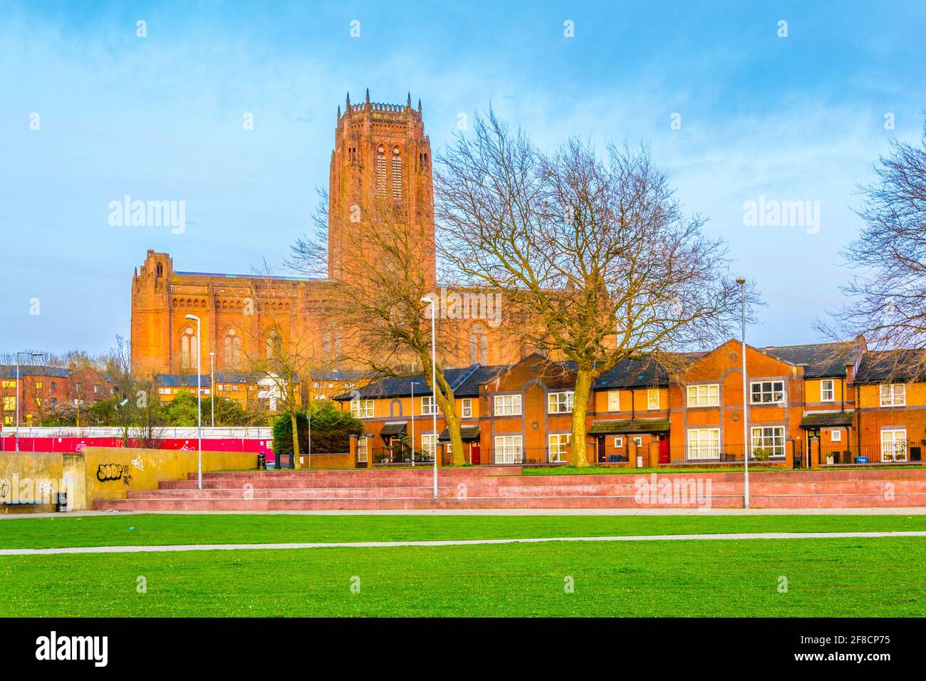 View of the Liverpool cathedral during sunset, England Stock Photo - Alamy