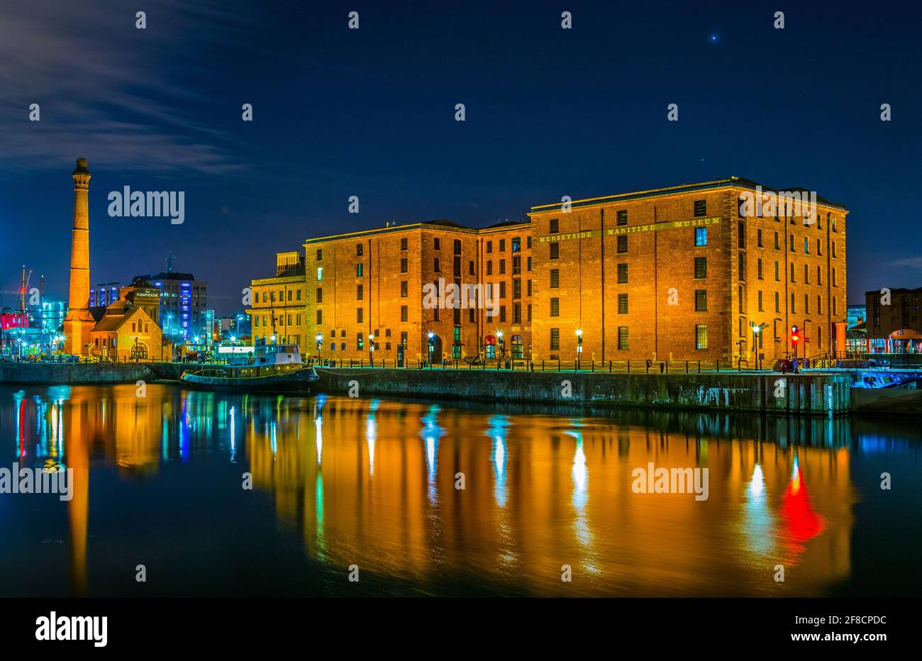 View of albert dock and the pump house in liverpool, England Stock ...