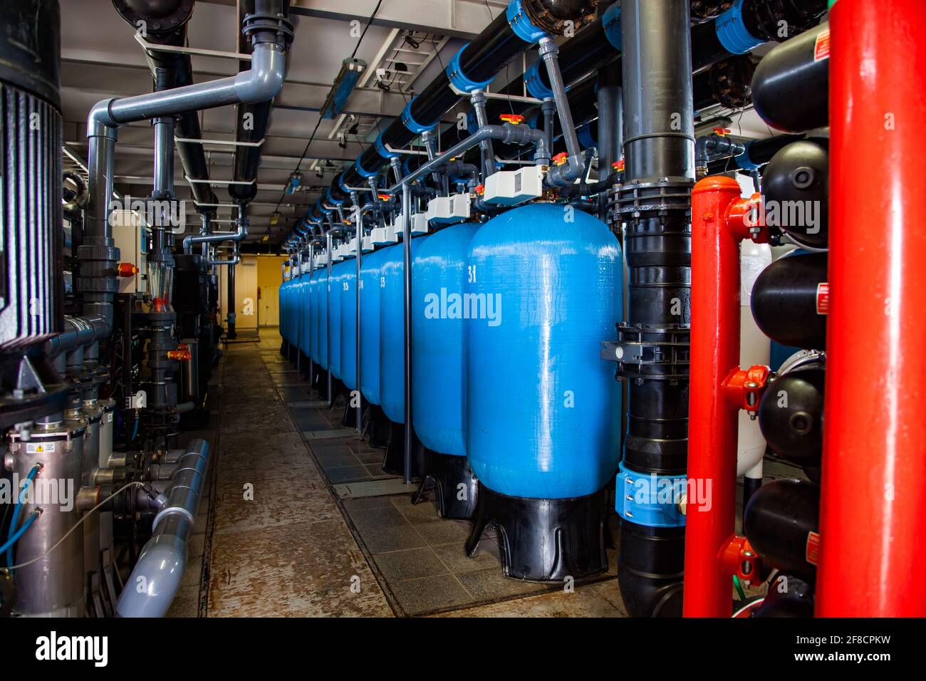 Shchuchinsk city, Kazakhstan - April 20, 2012: Modern water ...