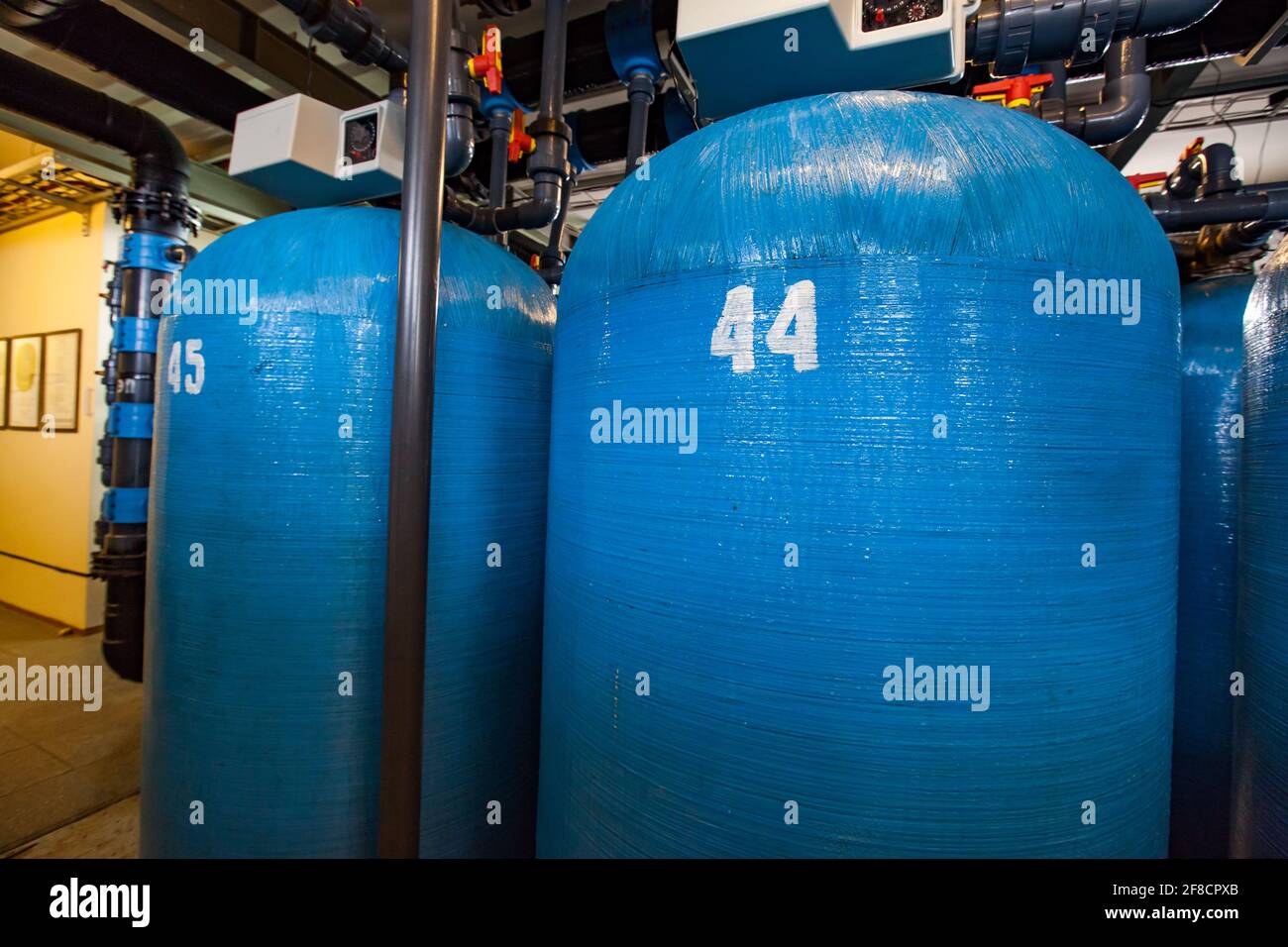 Shchuchinsk city, Kazakhstan - April 16, 2012: Modern water ...
