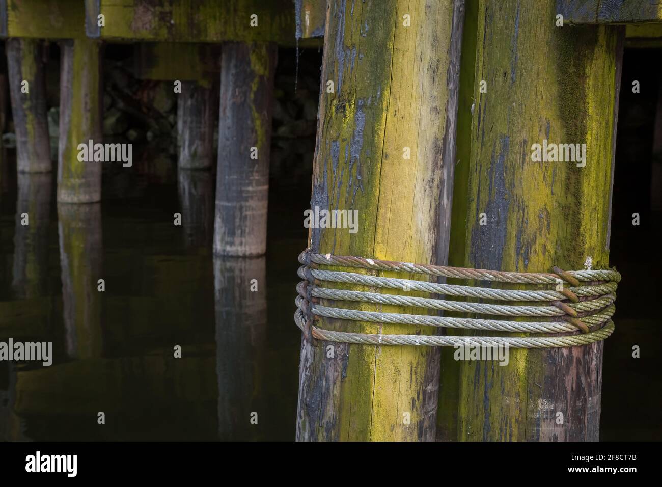 Piling with rope hi-res stock photography and images - Alamy