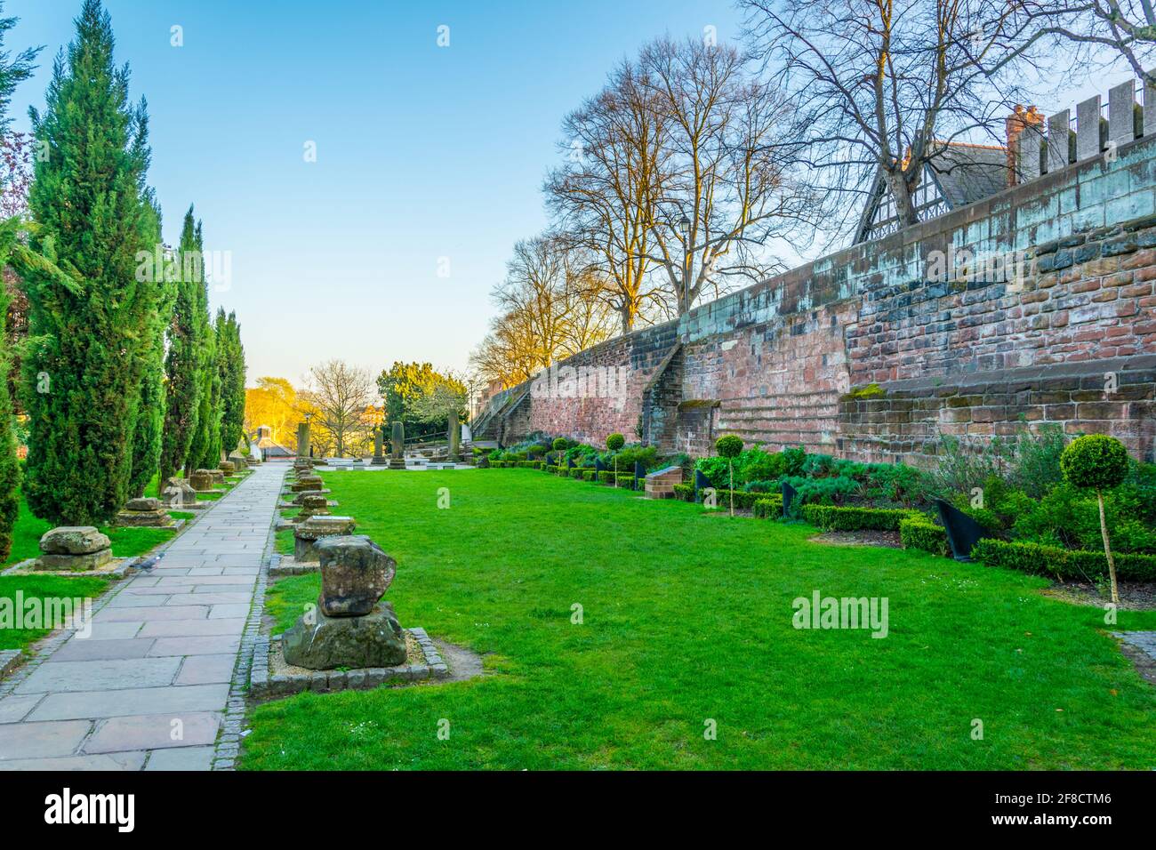 View of roman ruins in Chester, England Stock Photo - Alamy