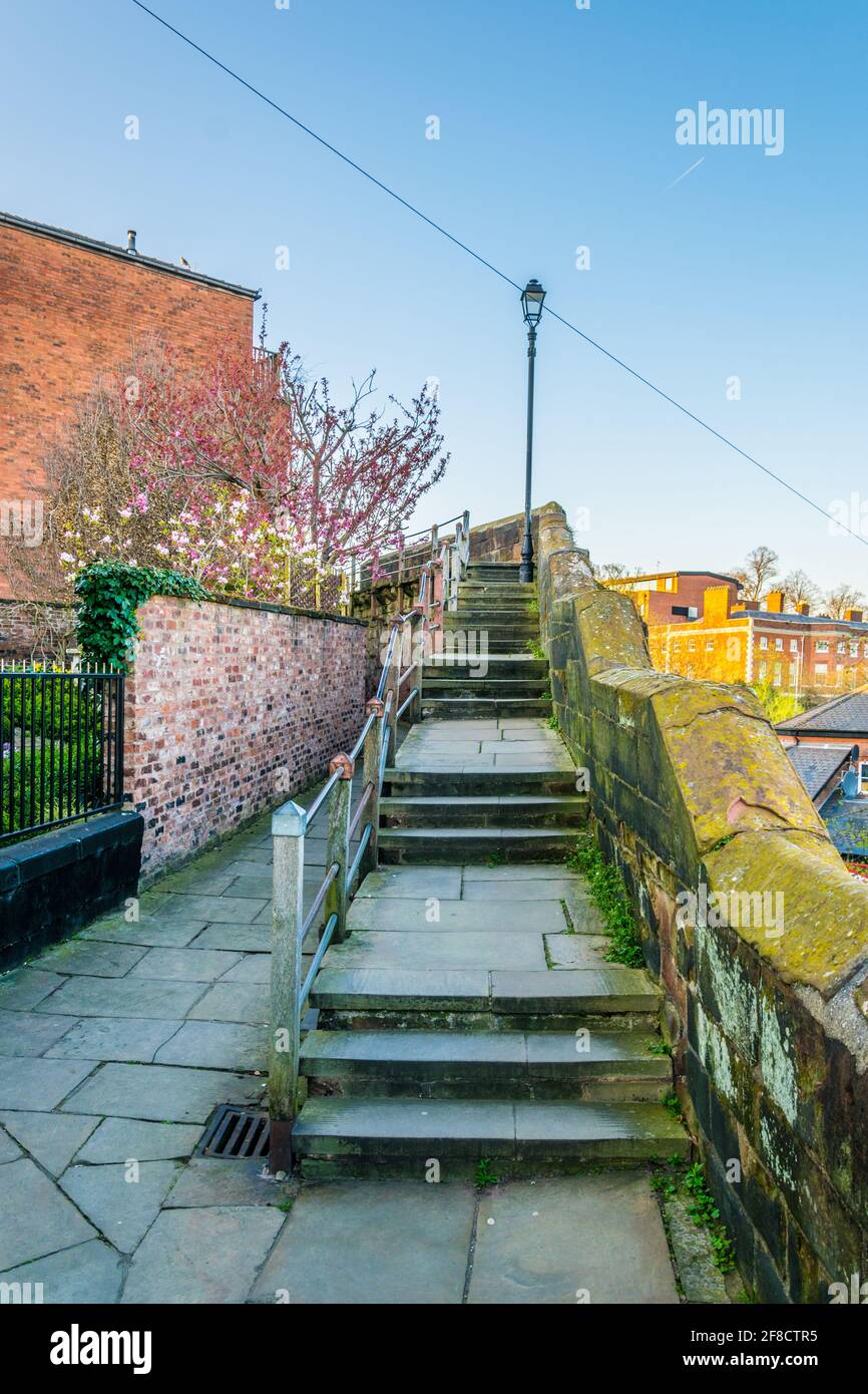 walls of Chester surrounding the old town, England Stock Photo - Alamy