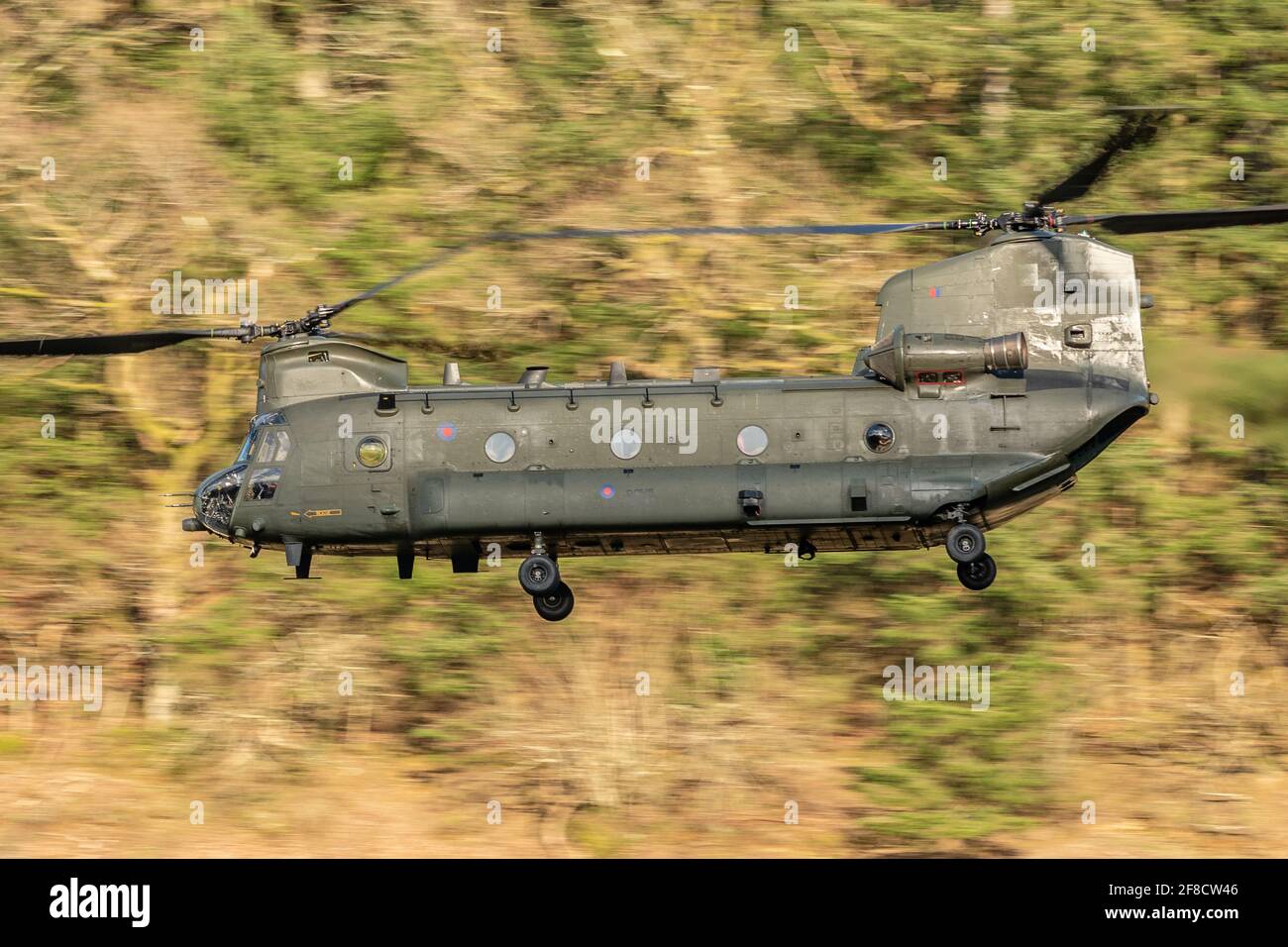 Chinook low level, Mach loop Stock Photo - Alamy