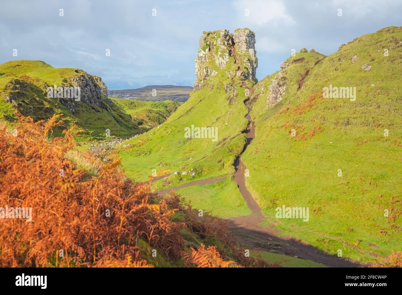 The green and colourful historic hilltop tourist attraction Castle Ewan ...