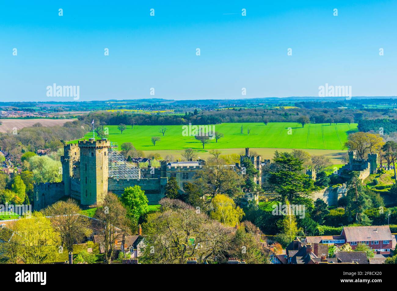 Warwick castle aerial hi-res stock photography and images - Alamy
