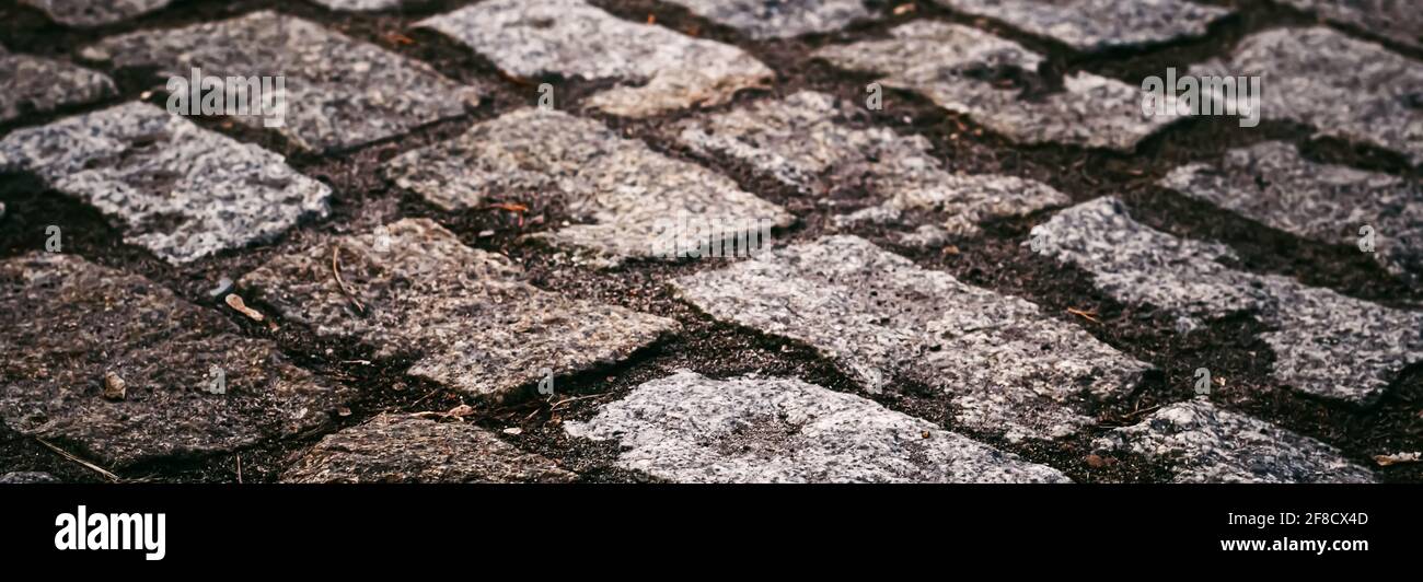 Stone pavement texture, old town street road background Stock Photo - Alamy