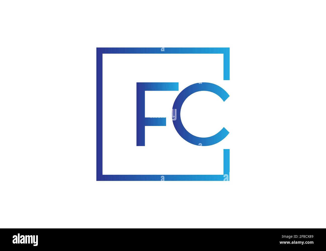 Initial Monogram Letter FC Logo Design Vector Template Stock Vector ...